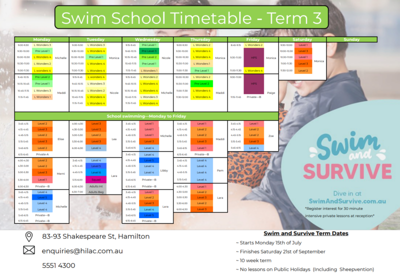 Swimming Lessons – Hamilton Indoor Leisure and Aquatic Centre